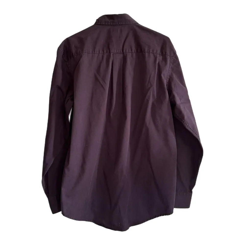 Arrow | Shirts | C22 Arrow Dark Purple Mens Button Down Dress Shirt ...